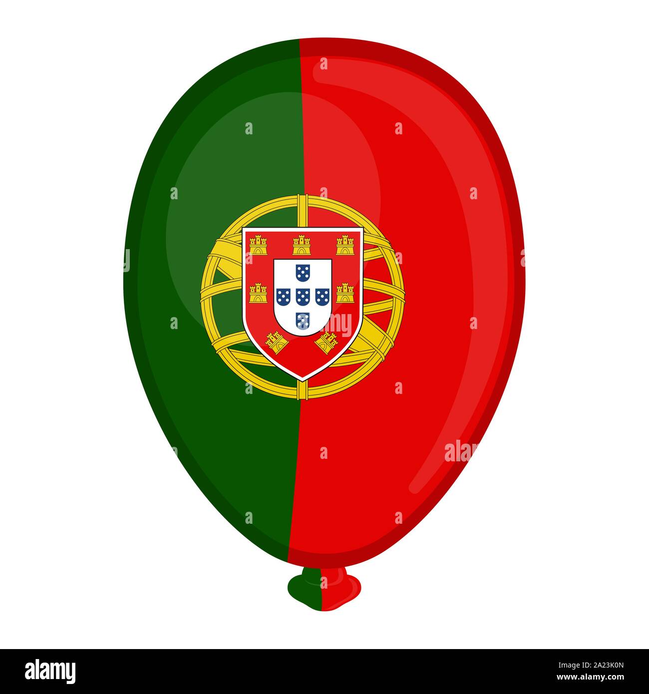 A balloon shaped flag of Portugal - Vector illustration Stock Vector ...