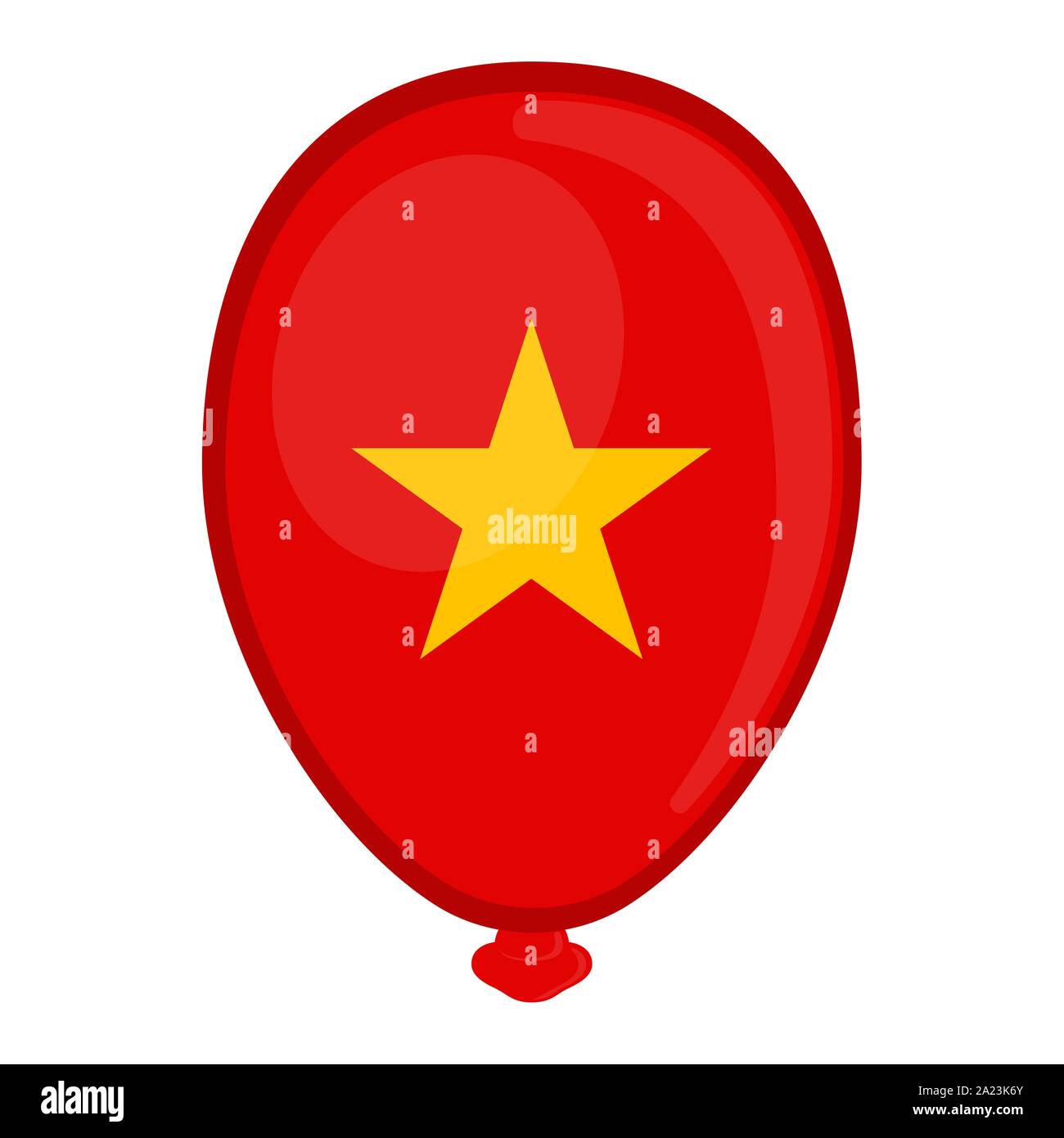 A balloon shaped flag of China - Vector illustration Stock Vector Image ...