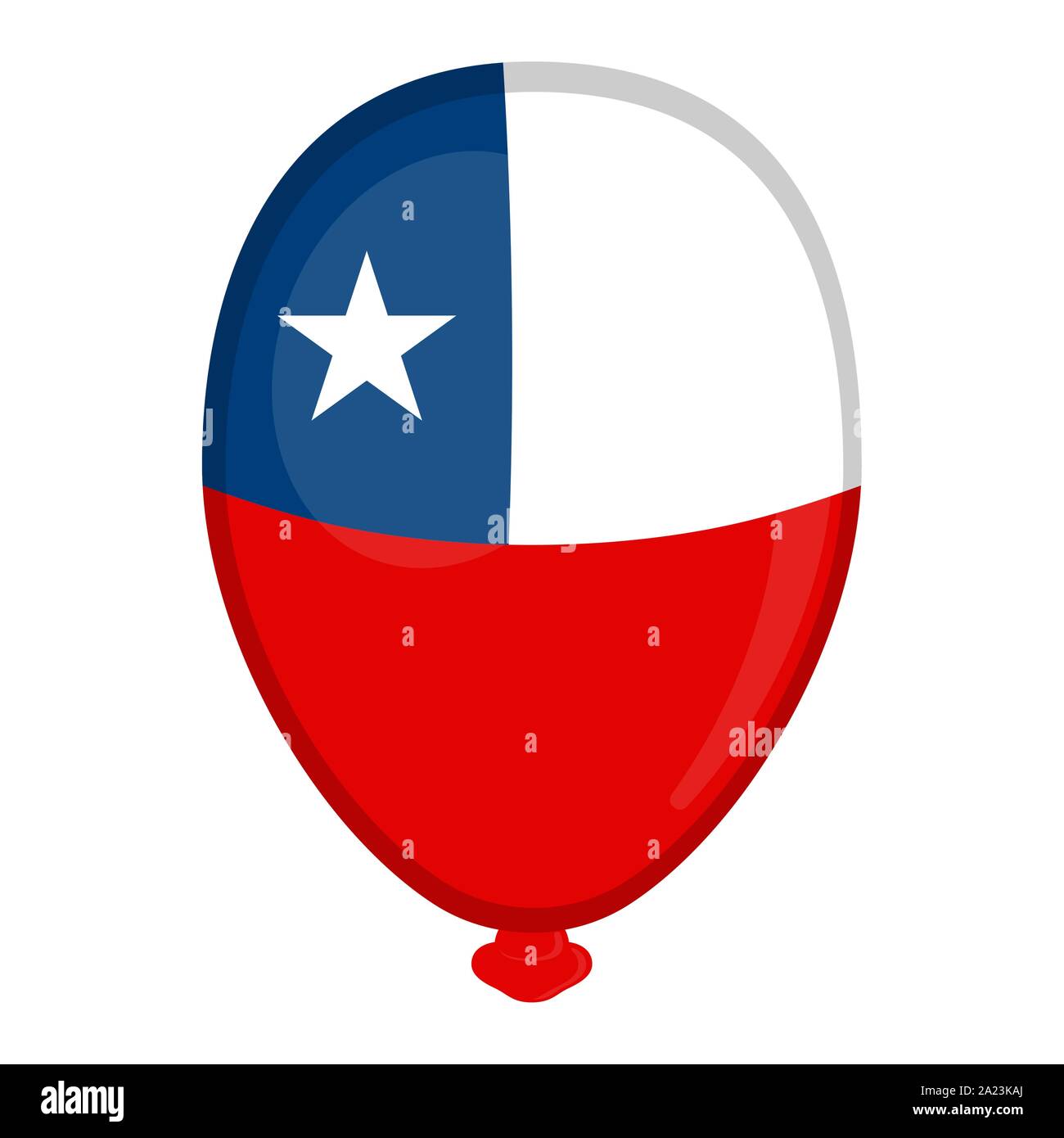 A balloon shaped flag of Chile - Vector illustration Stock Vector Image ...