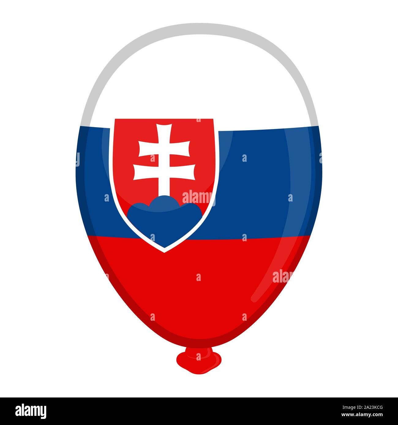 A balloon shaped flag of Slovakia - Vector illustration Stock Vector ...