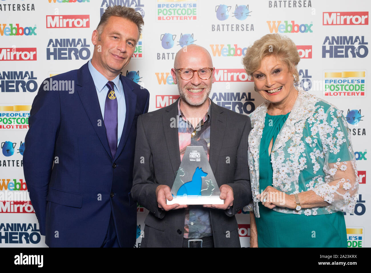 Special Recognition award winner Rich Hardy with Angela Rippon and ...