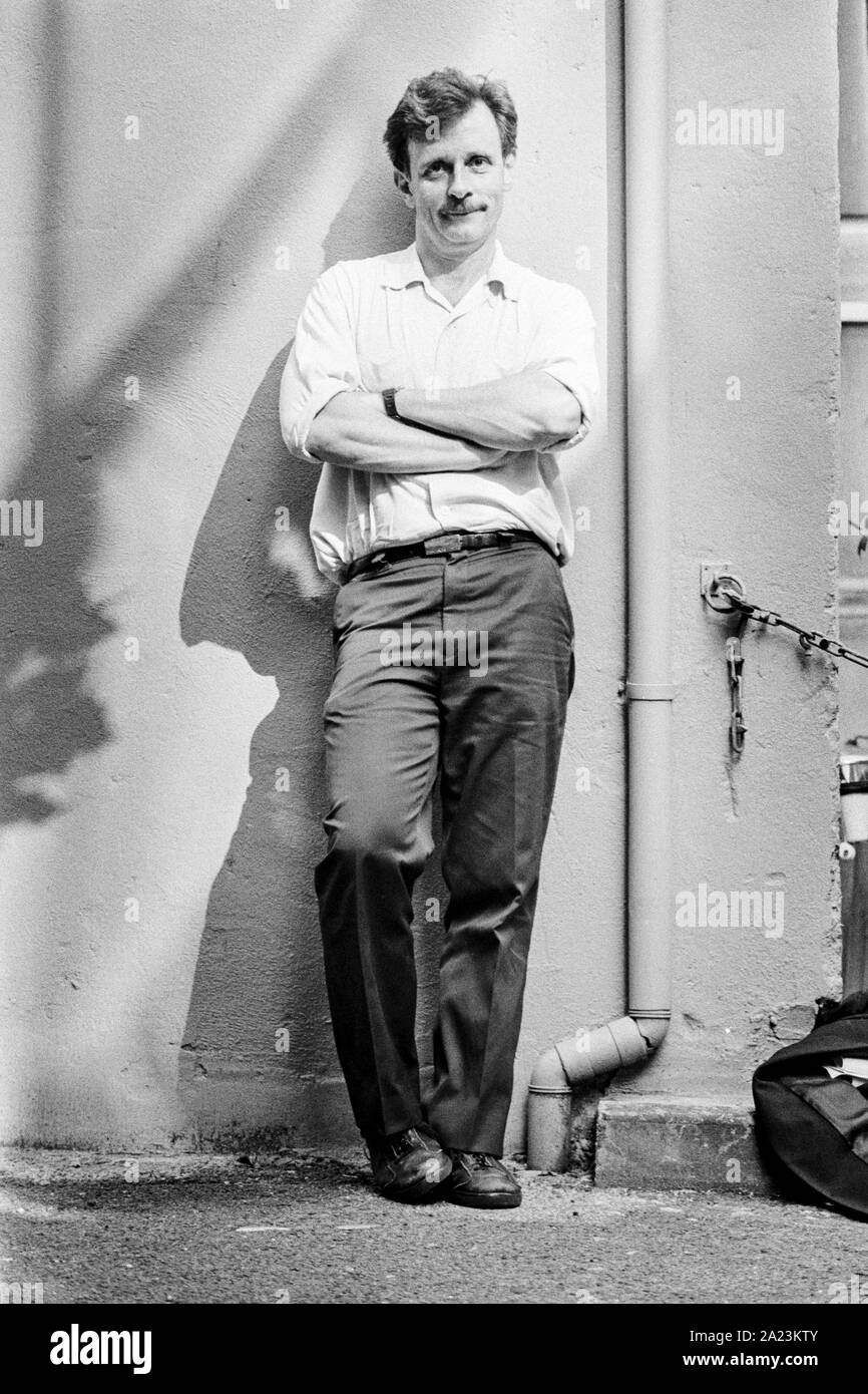 Edmund White, American author photographed in London July 1983 Stock ...