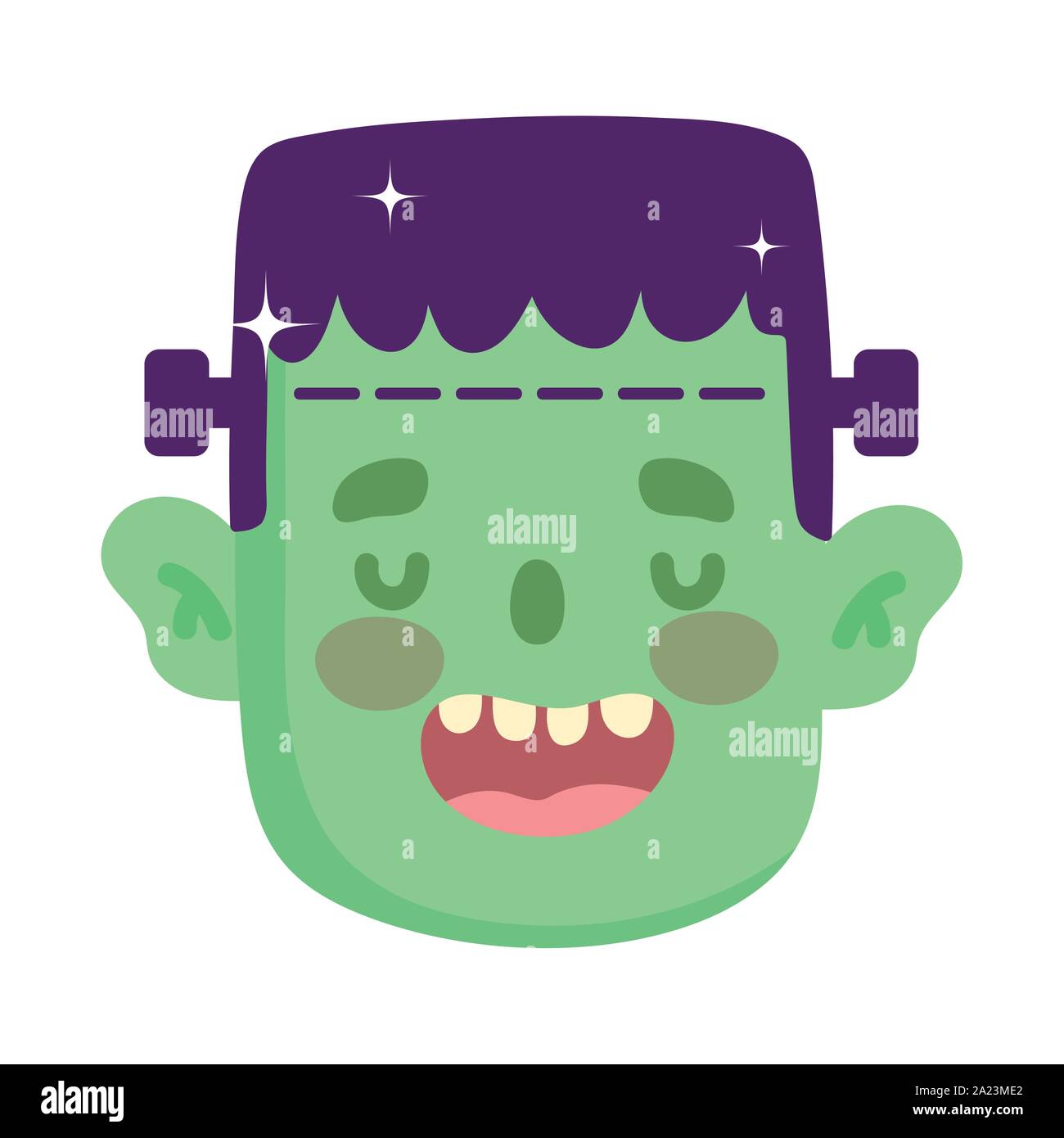 frankenstein trick or treat happy halloween vector illustration Stock ...