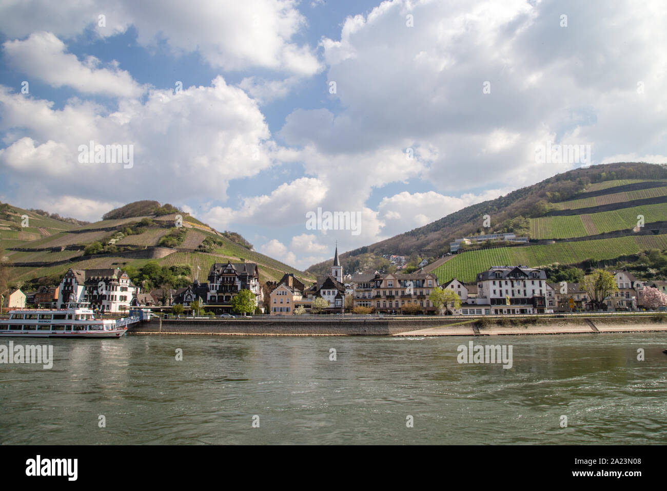 Scenic castles on the Rhine River Stock Photo - Alamy