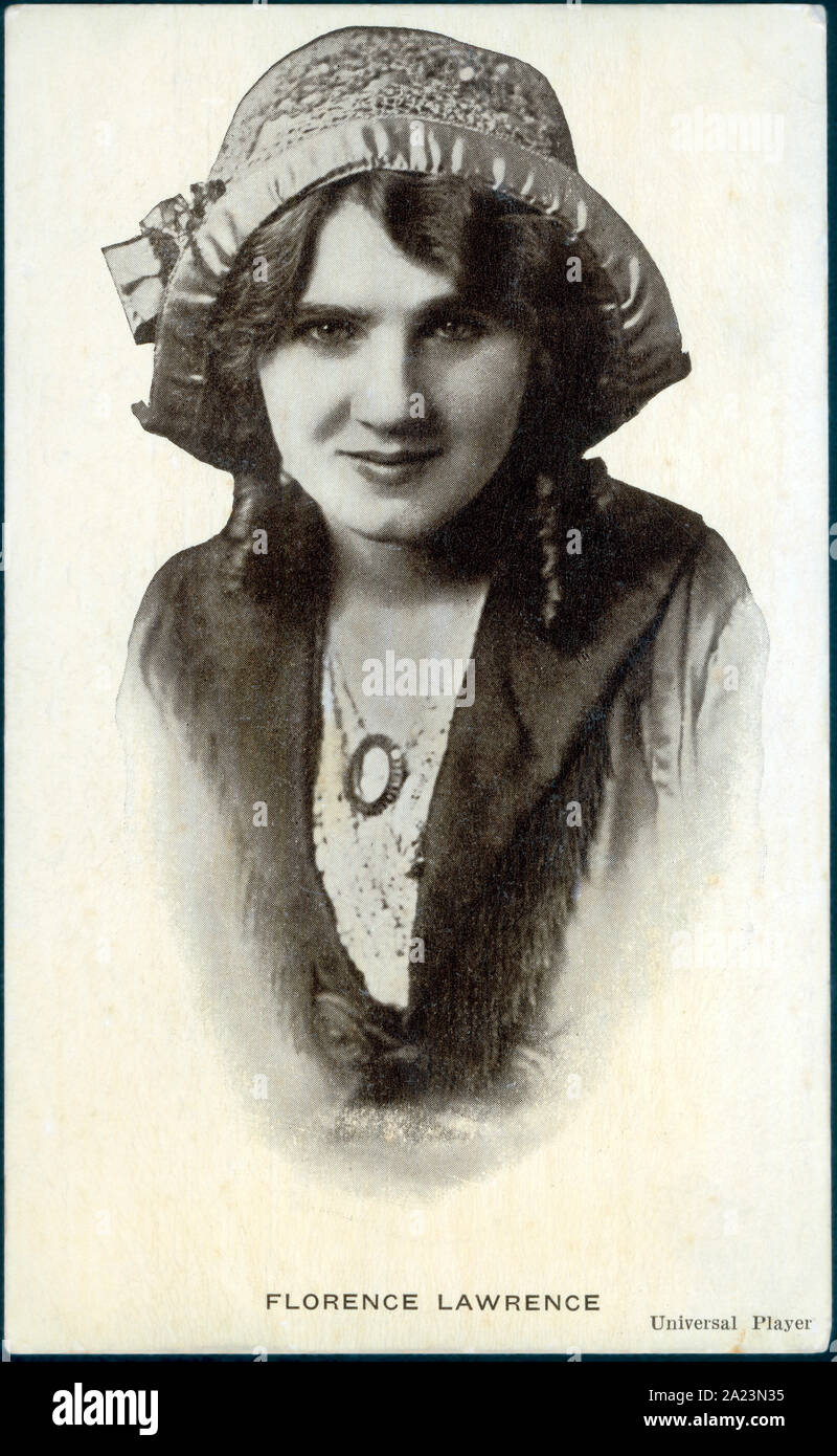 Actress Florence Lawrence, Head and Shoulders Studio Portrait ...
