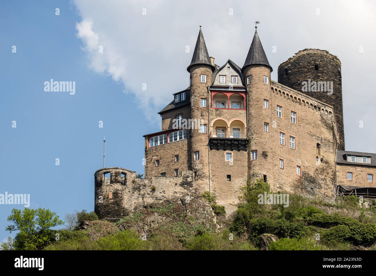 Scenic castles on the Rhine River Stock Photo - Alamy
