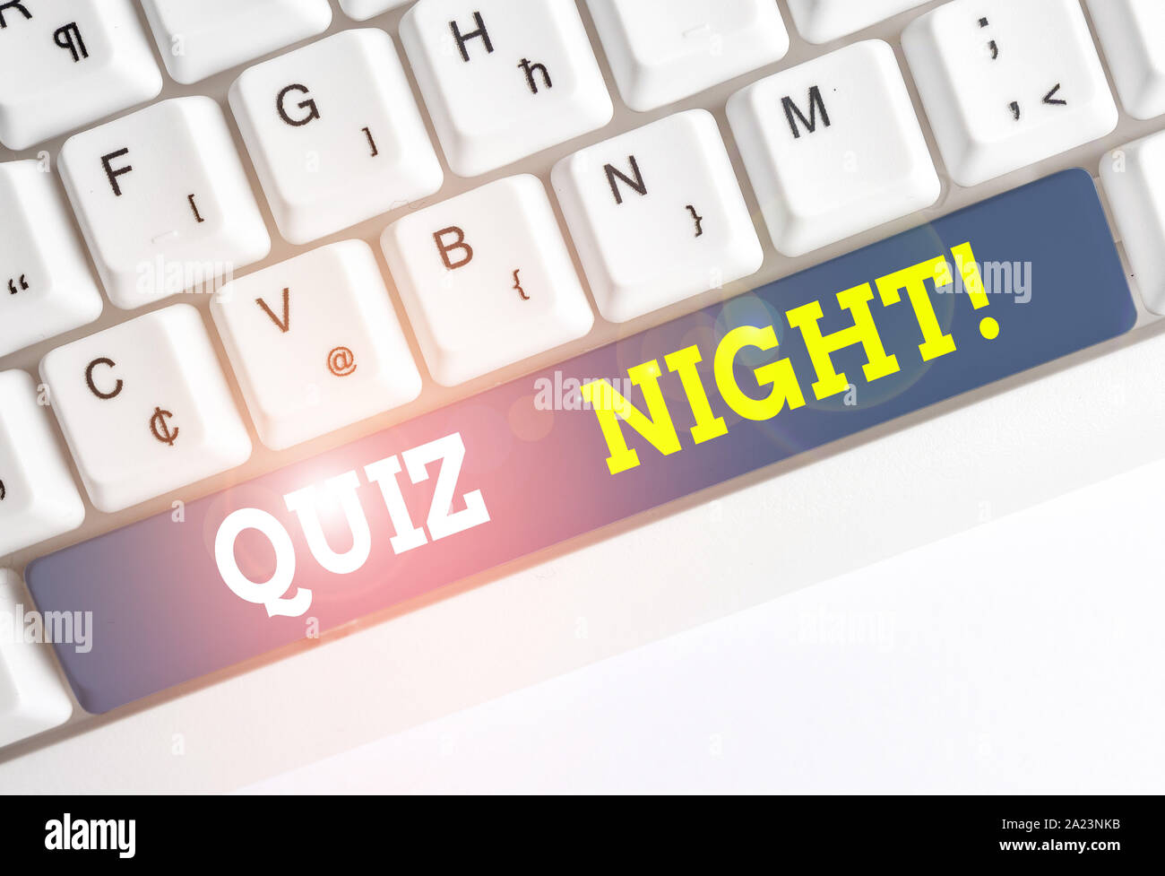 Conceptual hand writing showing Quiz Night. Concept meaning evening ...