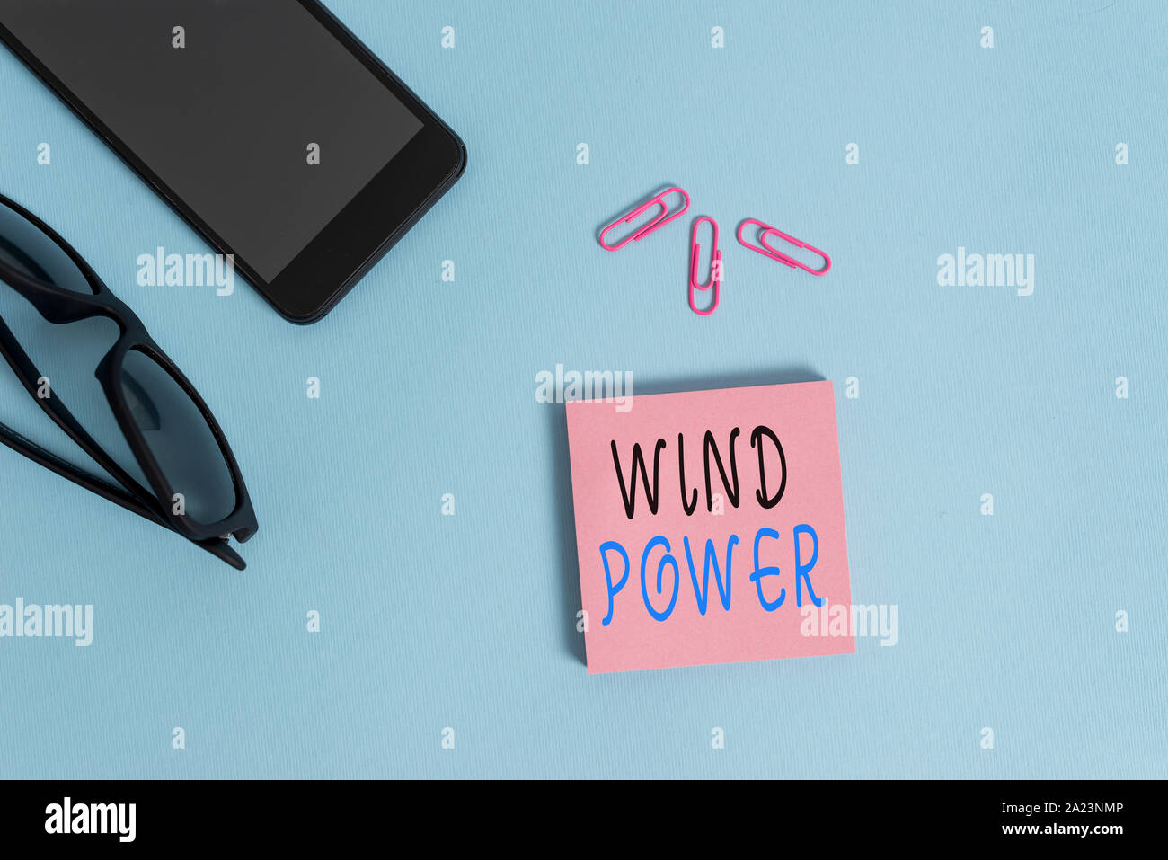 Conceptual hand writing showing Wind Power. Concept meaning use of air ...