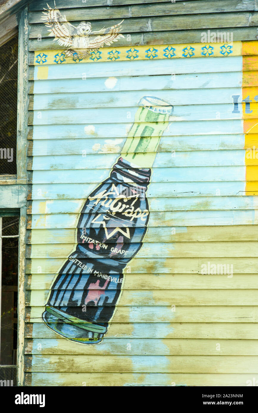 Advertisement mural, Mandeville, Louisiana, USA Stock Photo - Alamy