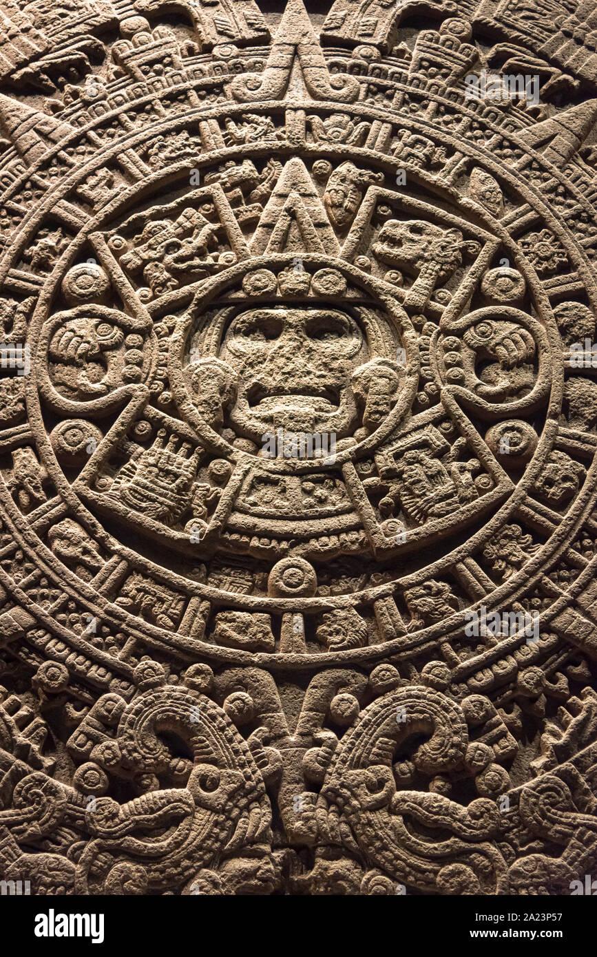 July 24, 2019: Aztec Calendar Stone or Sun Stone, National Museum of ...