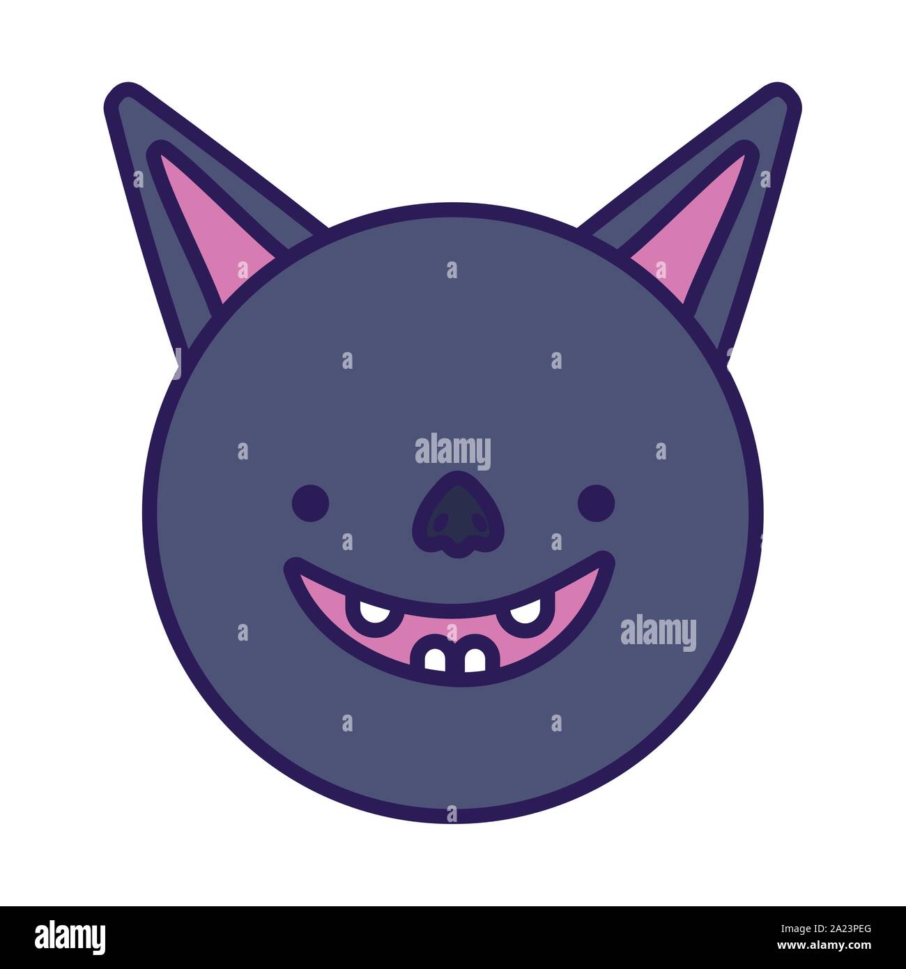 bat face cartoon icon design vector illustration Stock Vector Image ...