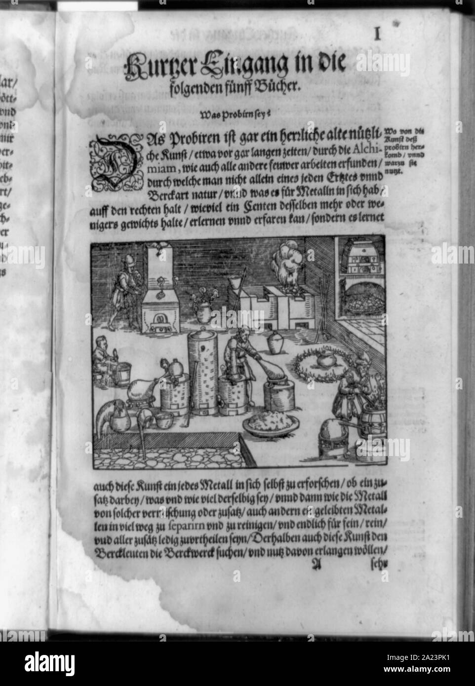 Ore testing and ovens in assay laboratory with surrounding text Stock ...