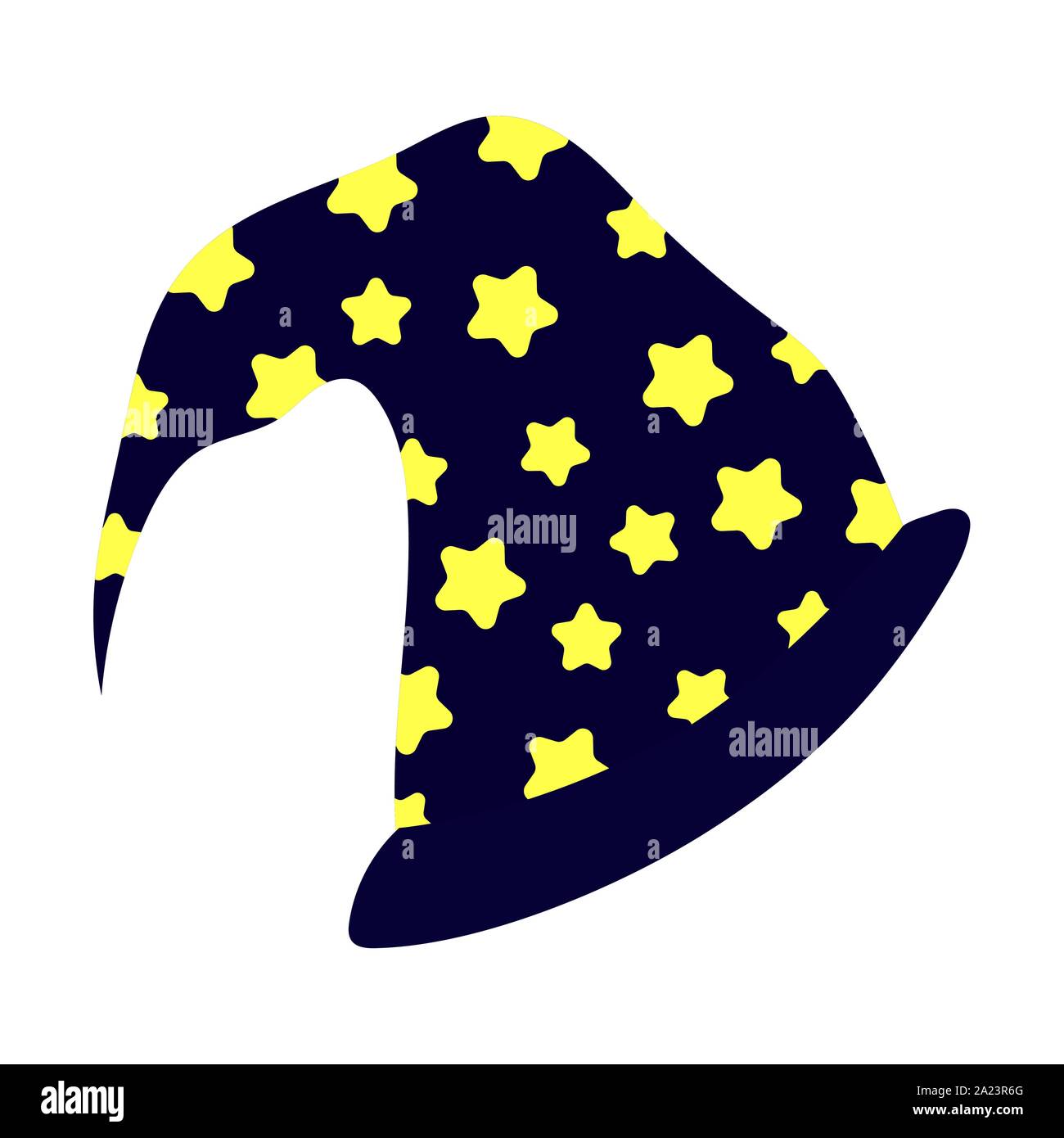 witch hat with stars trick or treat happy halloween vector illustration ...