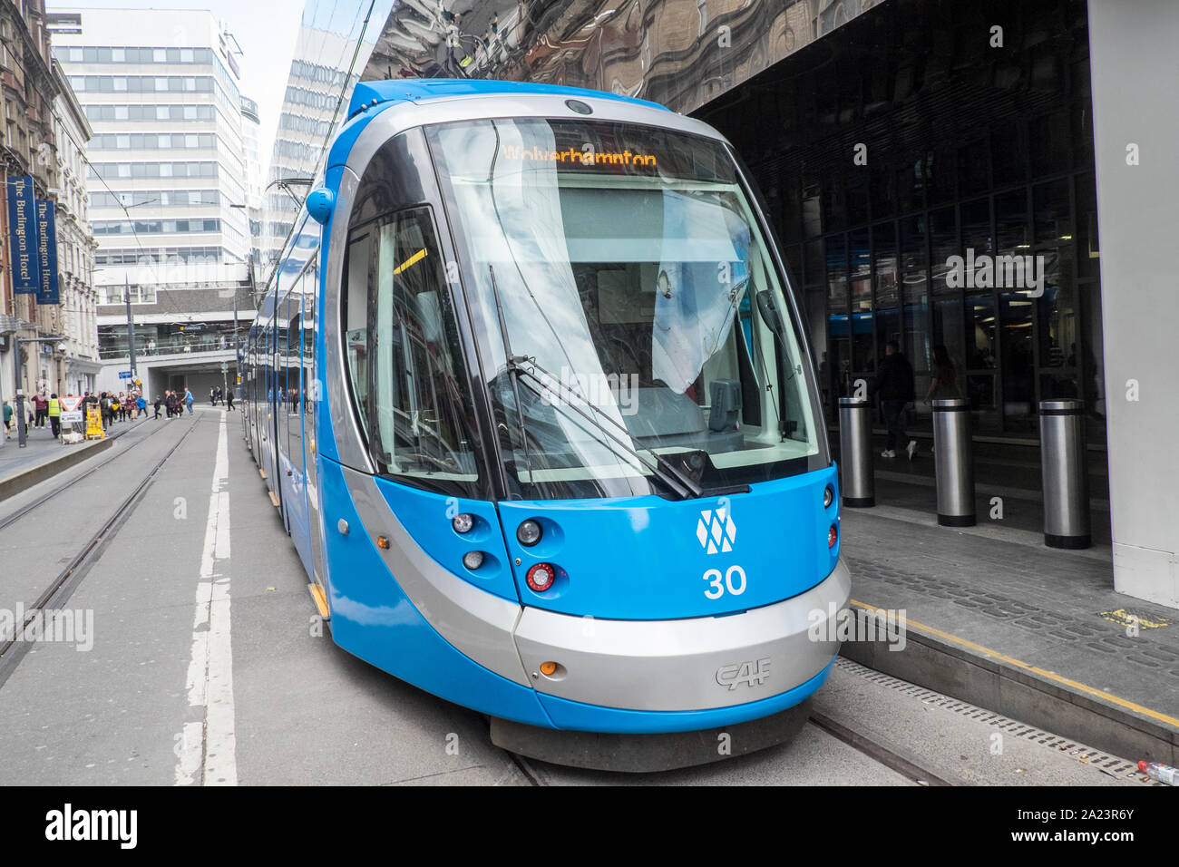 Wolverhampton,bound,Tram,in,city,centre,transport,transportation,hub ...