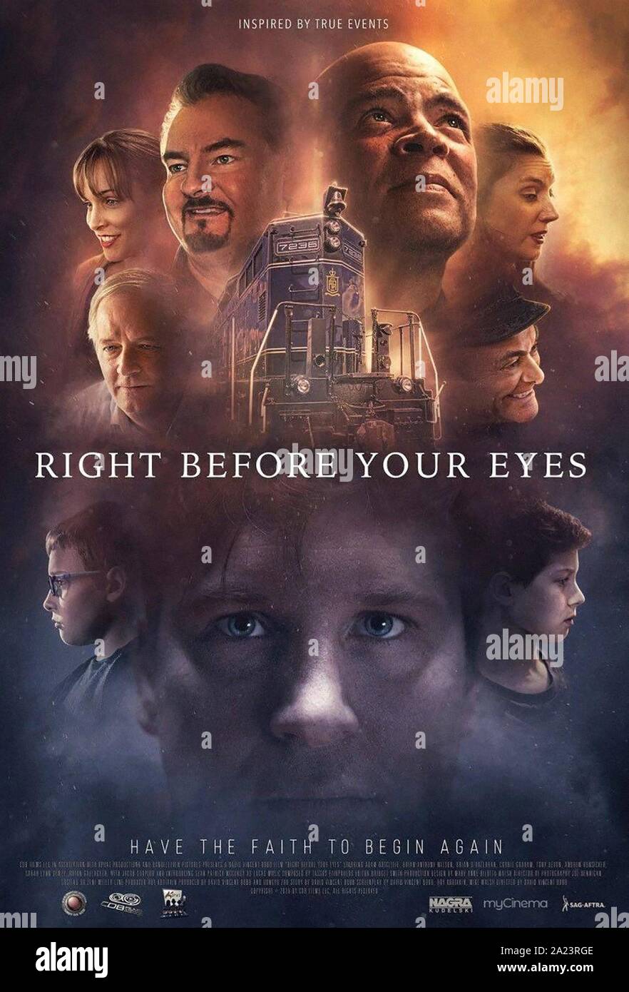 RIGHT BEFORE YOUR EYES, US poster, top, first 3 from left: Corrie ...