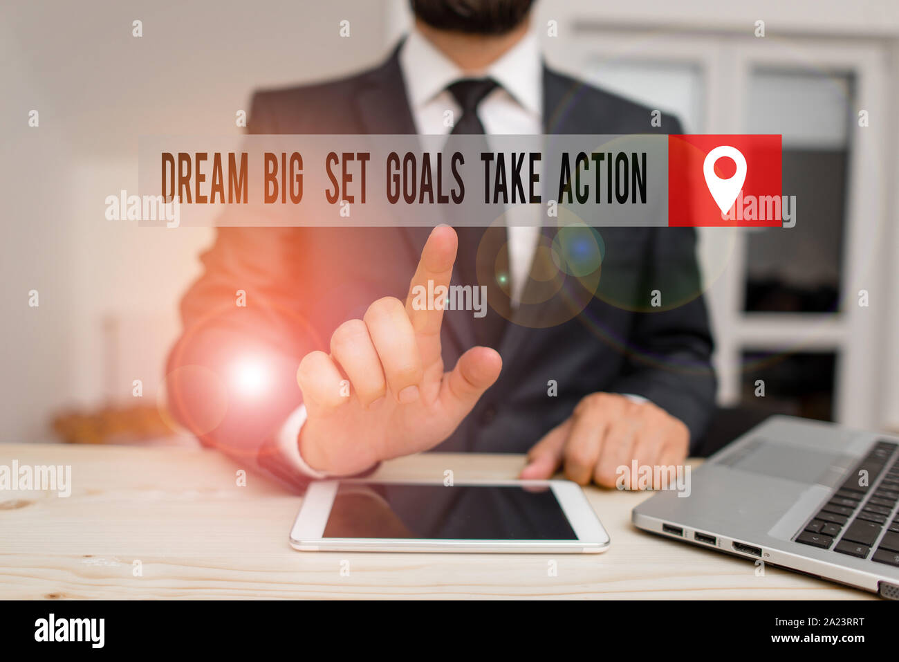 Handwriting text writing Dream Big Set Goals Take Action. Conceptual ...