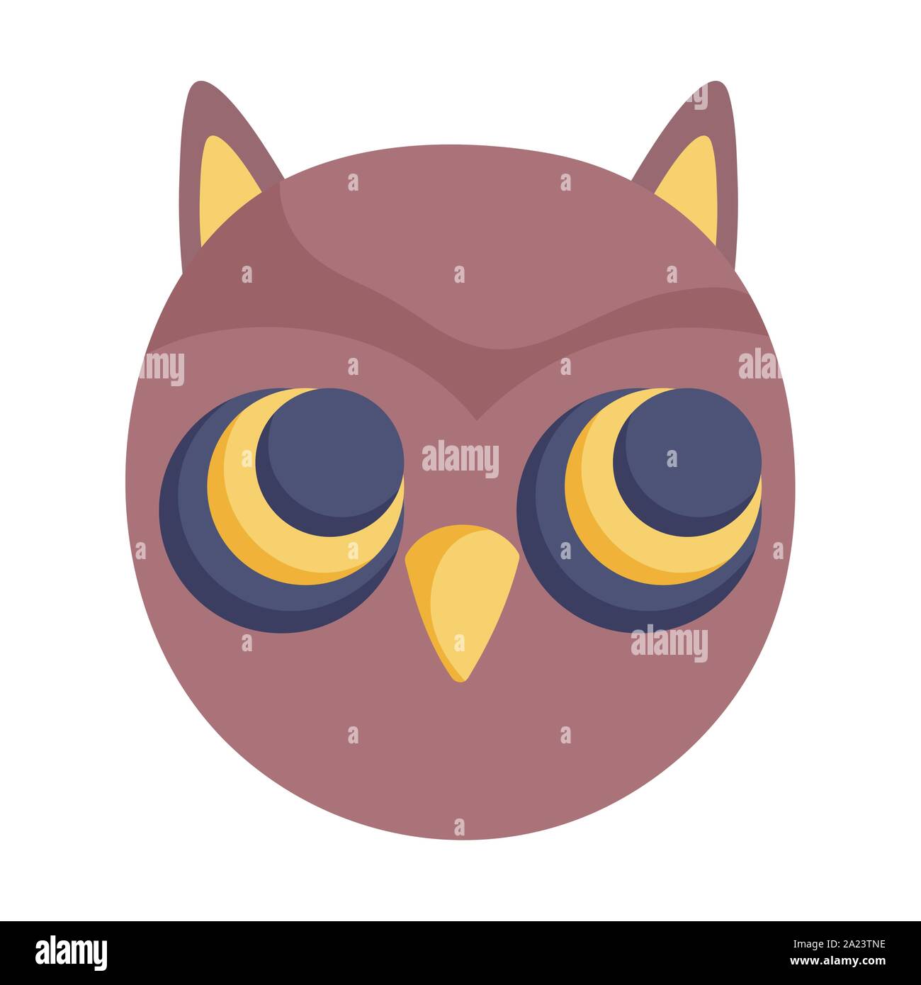 owl face bird animal icon vector illustration Stock Vector Image & Art ...