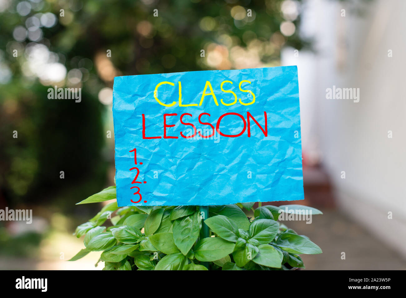 Conceptual hand writing showing Class Lesson. Concept meaning subject ...