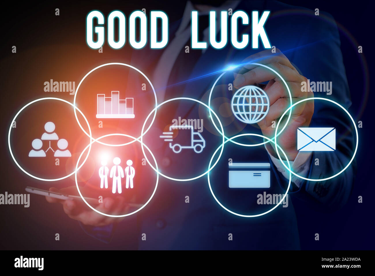 Word writing text Good Luck. Business photo showcasing A positive ...