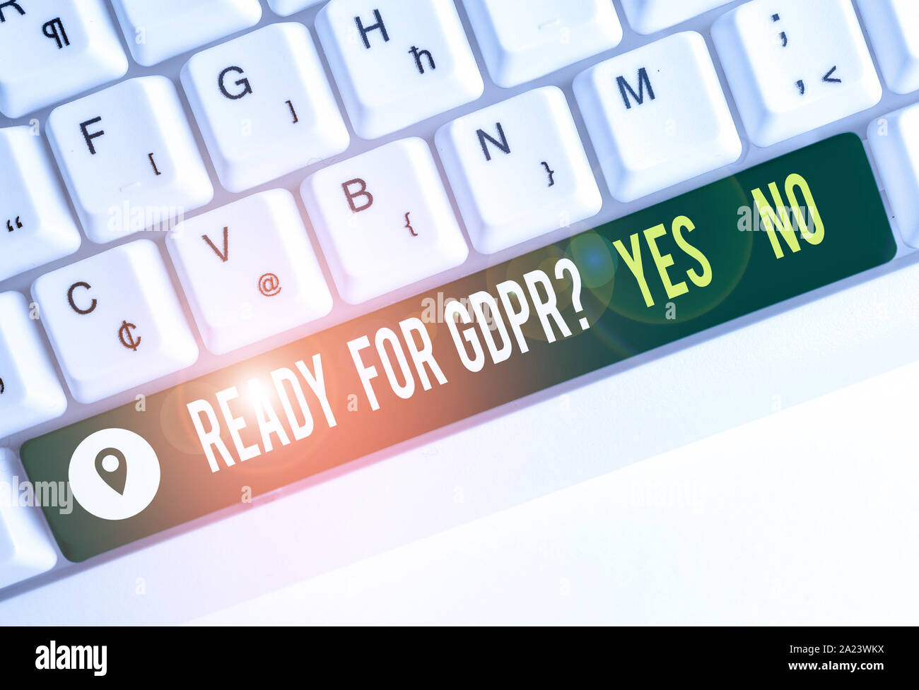Text sign showing Ready For Gdpr Question Yes No. Business photo text ...