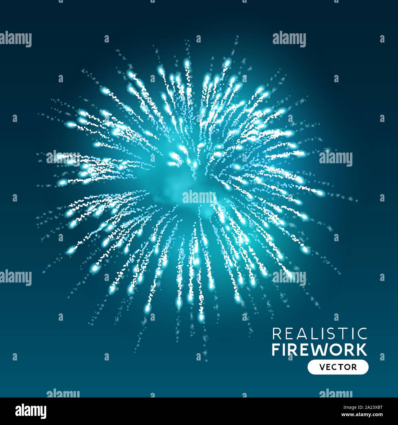 A large blue realistic vector firework special effect Stock Vector ...