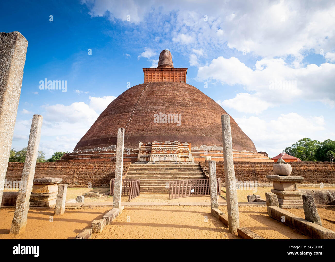 Polonnaruwa/ Sri Lanka - AUGUST 07 2019: Jetavana Dagoba is one of the ...
