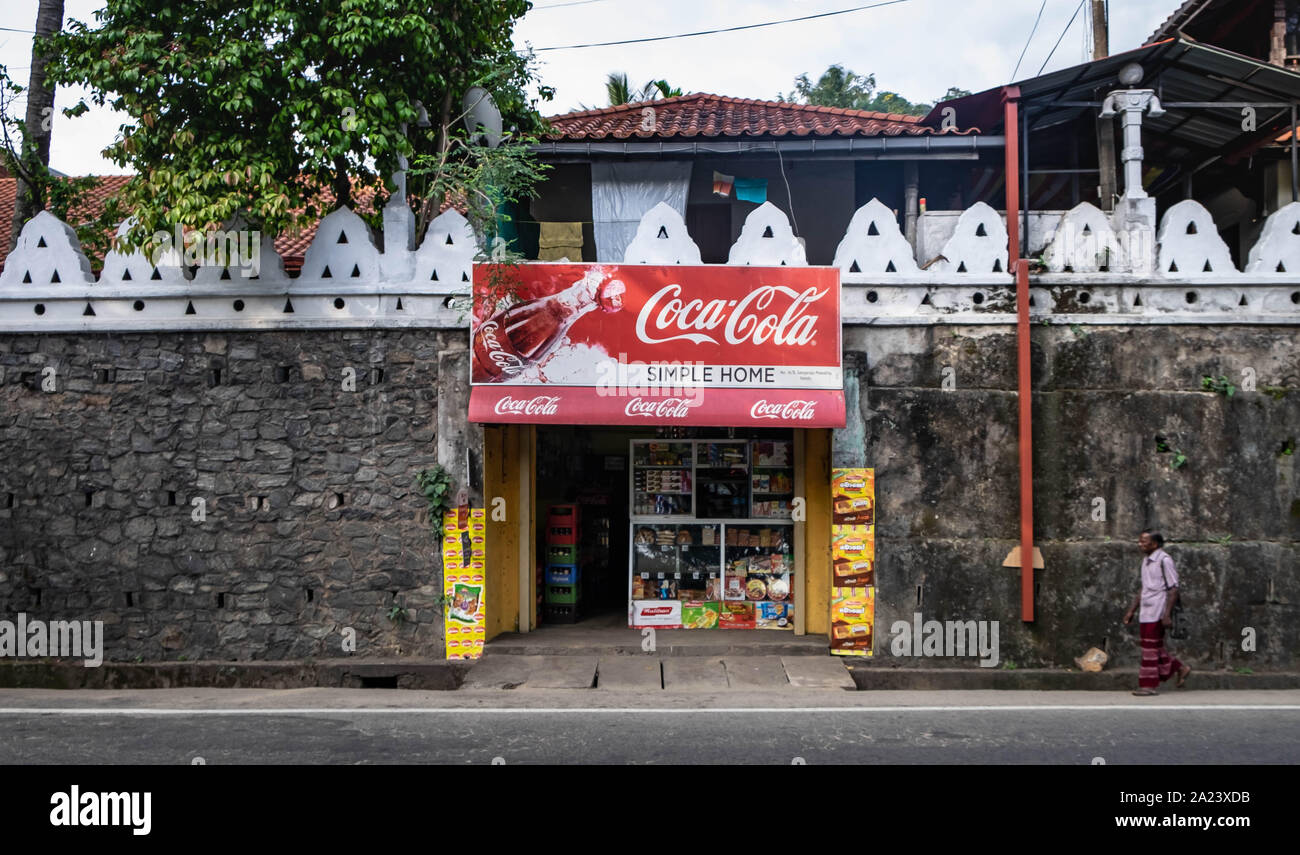 KANDY/ SRI LANKA, AUGUST 04, 2019: Little shops, small business in the ...