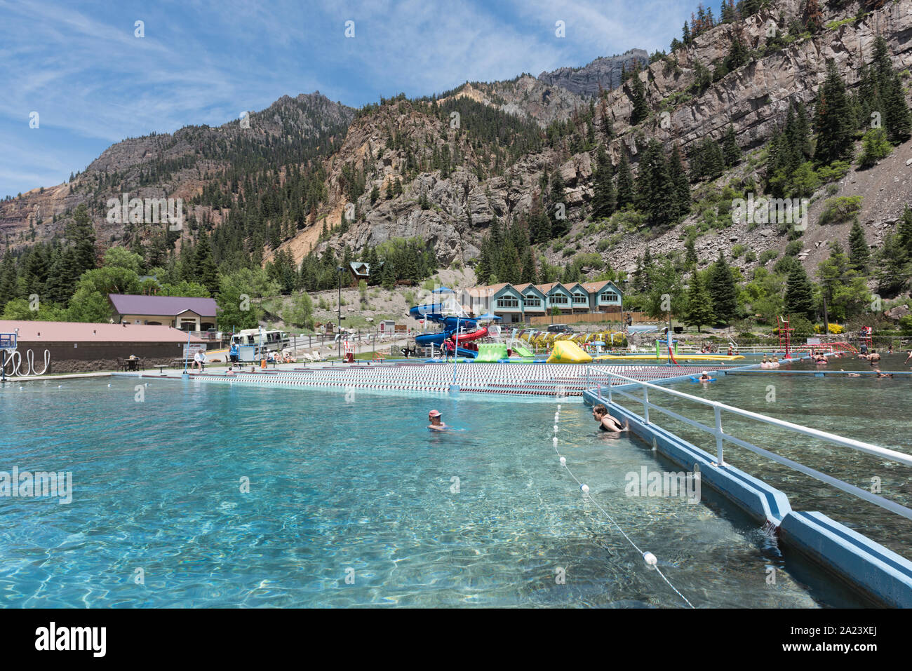 Ouray Hot Springs, Pool. Ouray, Colorado Stock Photo - Alamy
