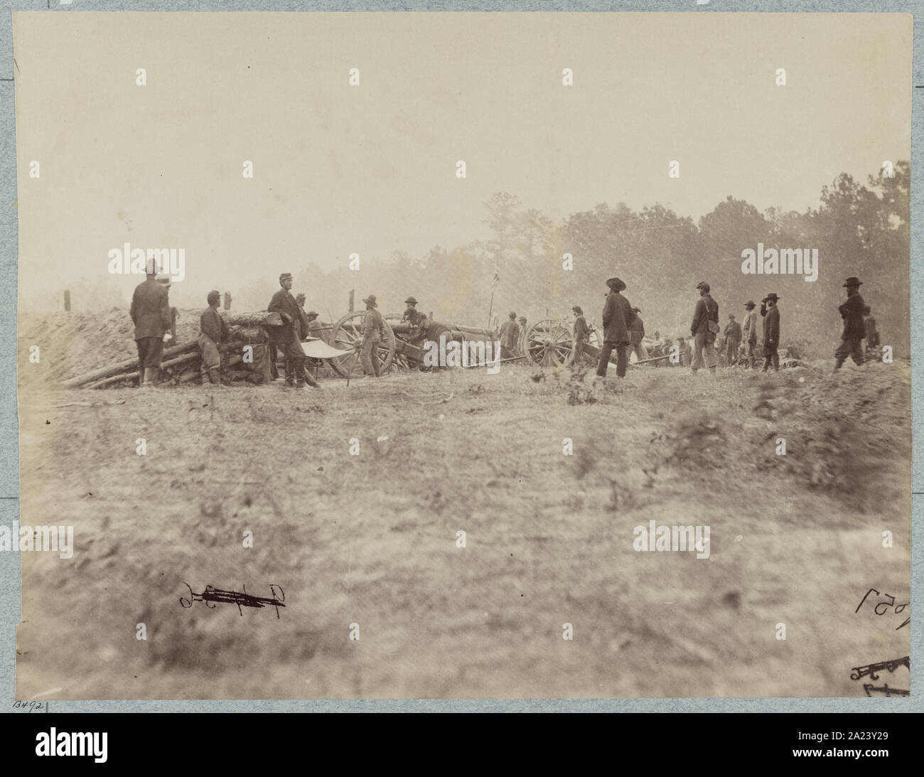 Outer line of Confederate fortifications, in front of Petersburg, Va ...