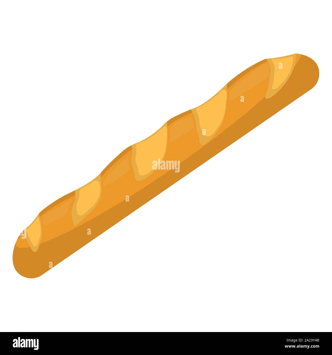 Isolated baguette bread on a white background - Vector Stock Vector ...