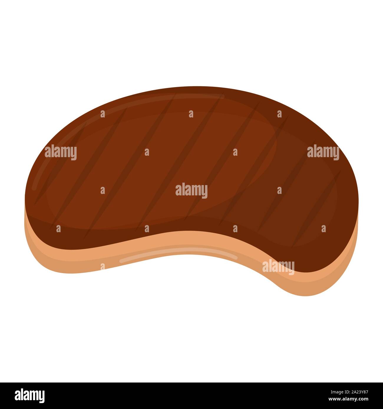 Isolated meat steak image on a white background - Vector Stock Vector ...