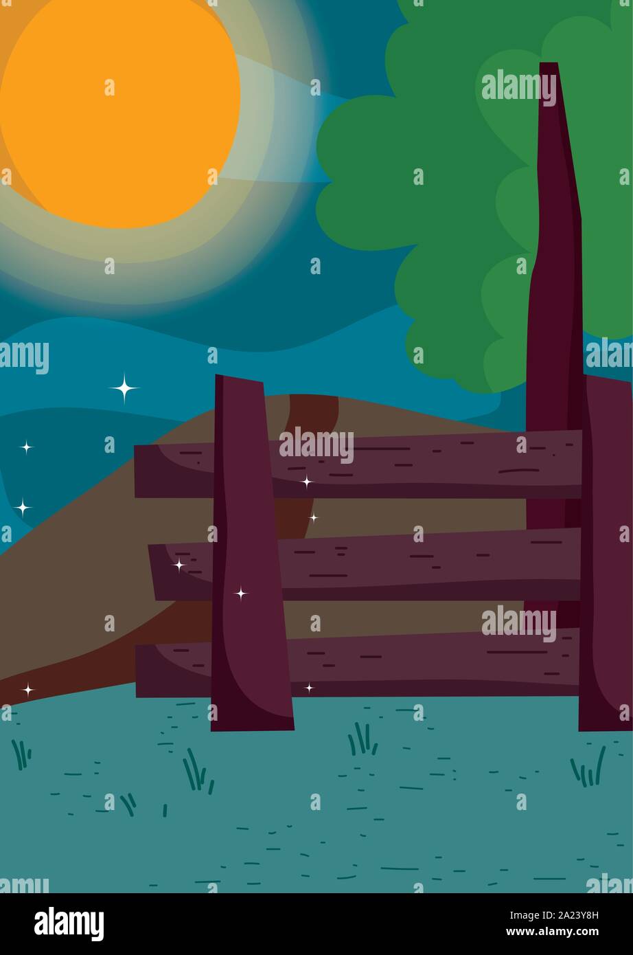 Moonlight valley Stock Vector Images - Alamy