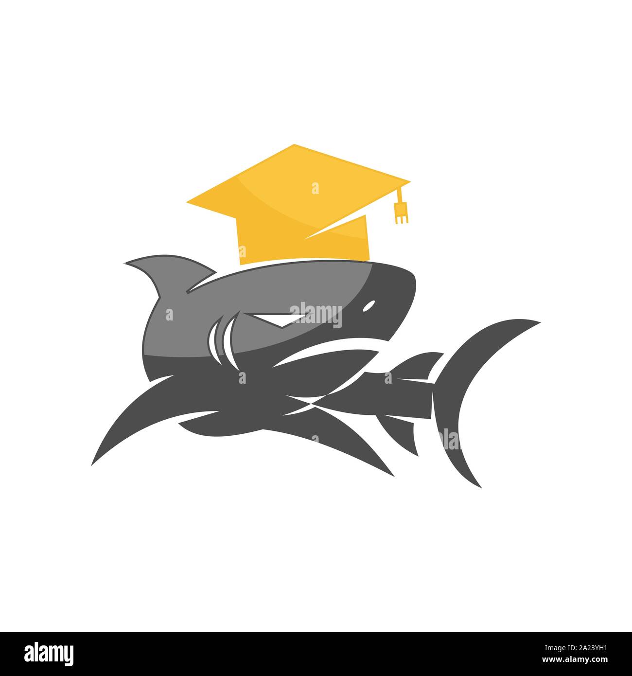 Shark Education logo design vector isolated concept template Stock ...