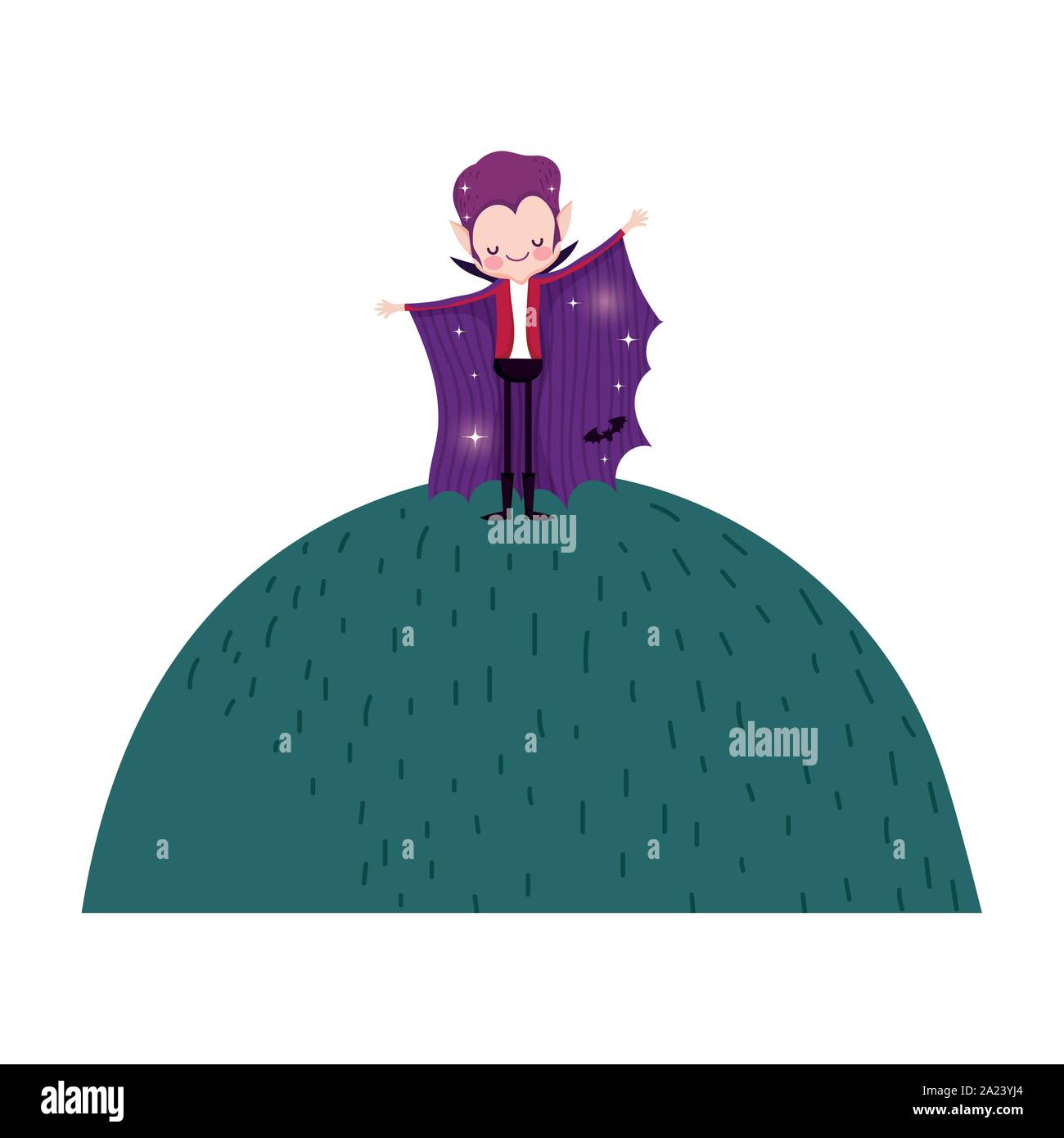 dracula trick or treat happy halloween vector illustration Stock Vector ...
