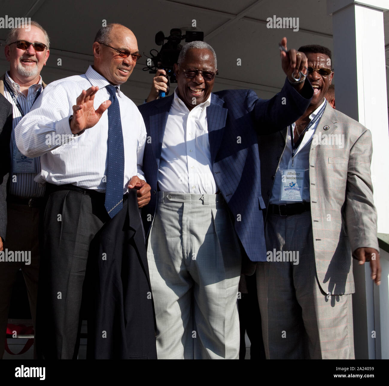Ozzie Smith, Bruce Sutter, Reggie Jackson, Hank Aaron and Rickey ...