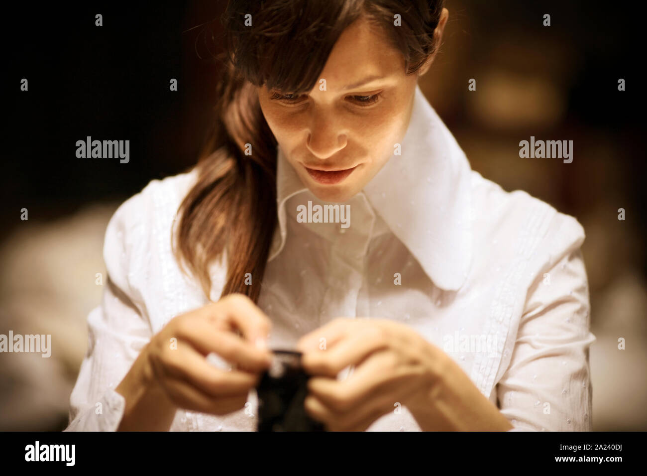 Portrait of an inquisitive woman Stock Photo - Alamy