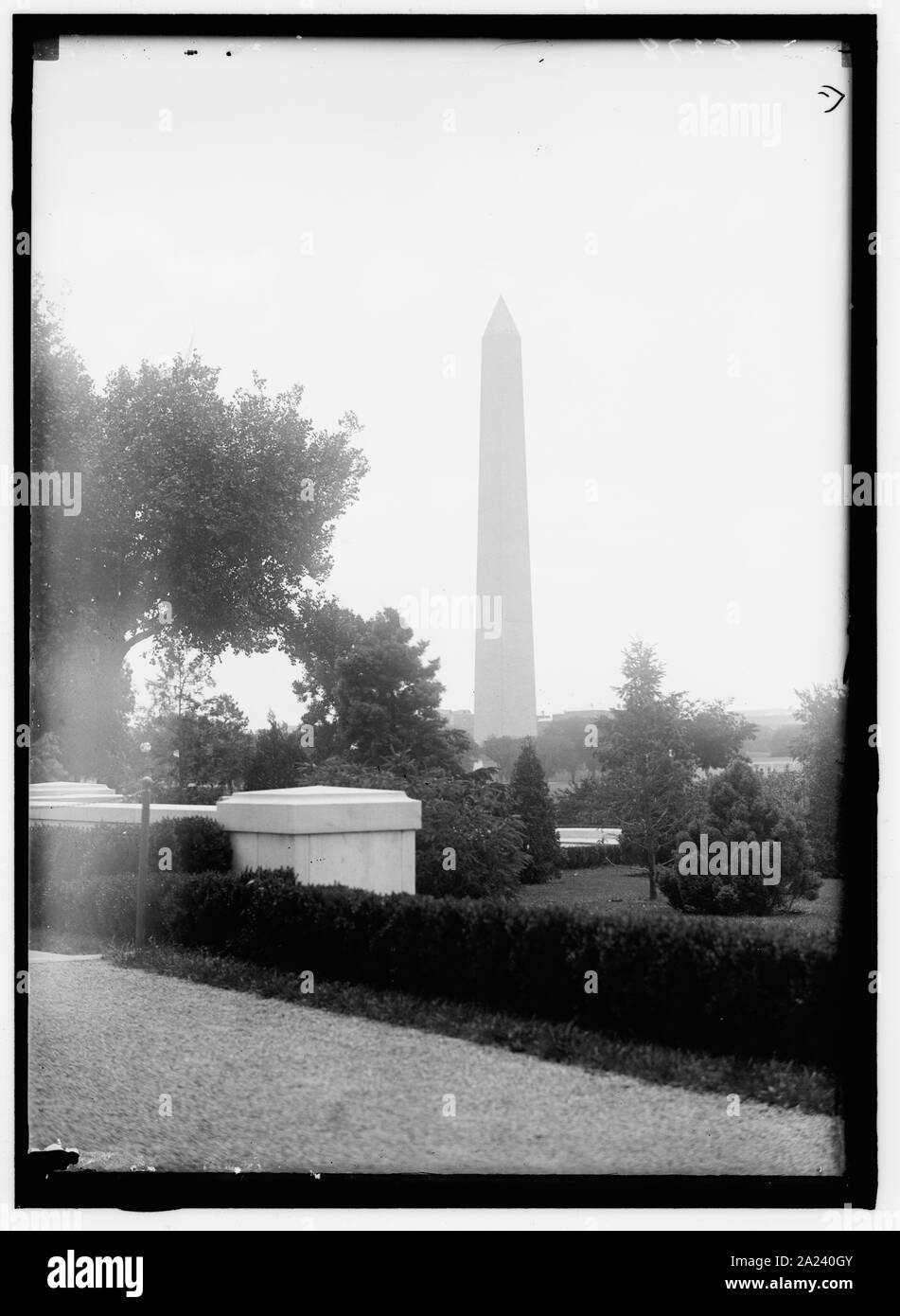 PAN AMERICAN UNION. VIEW FROM STEPS TO WASHINGTON MONUMENT Stock Photo ...