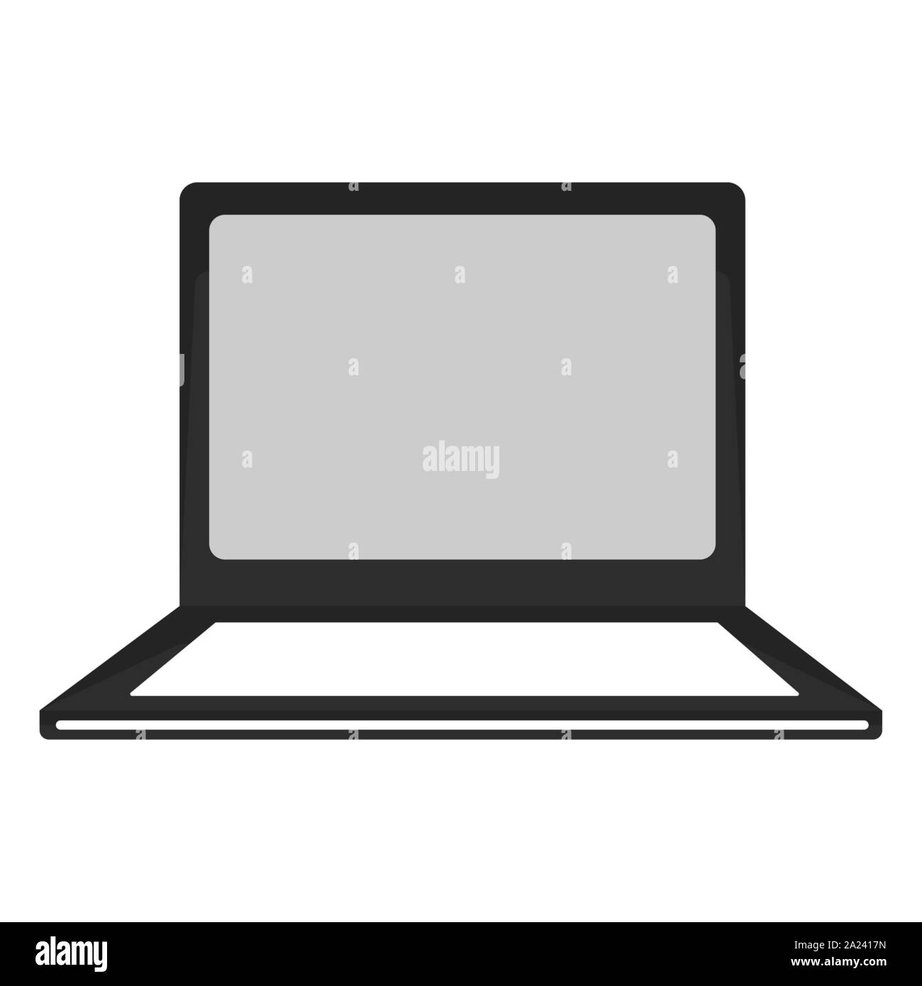 Isolated laptop icon on a white background - Vector Stock Vector Image ...