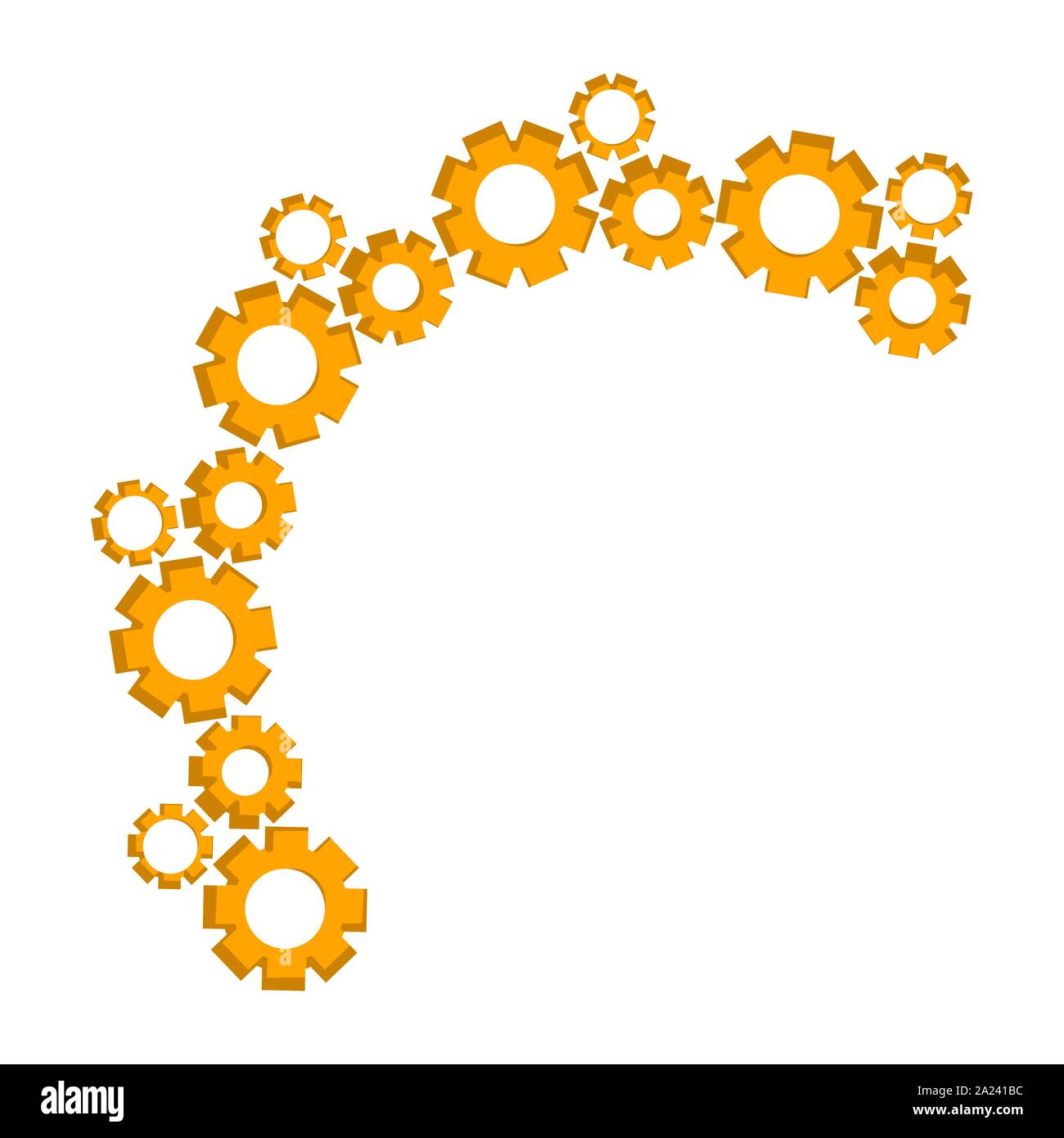 Isolated gear chain image on a white background - Vector Stock Vector ...