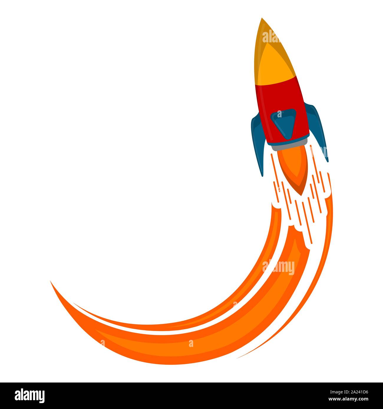 Rocket taking off image on a white background - Vector Stock Vector ...