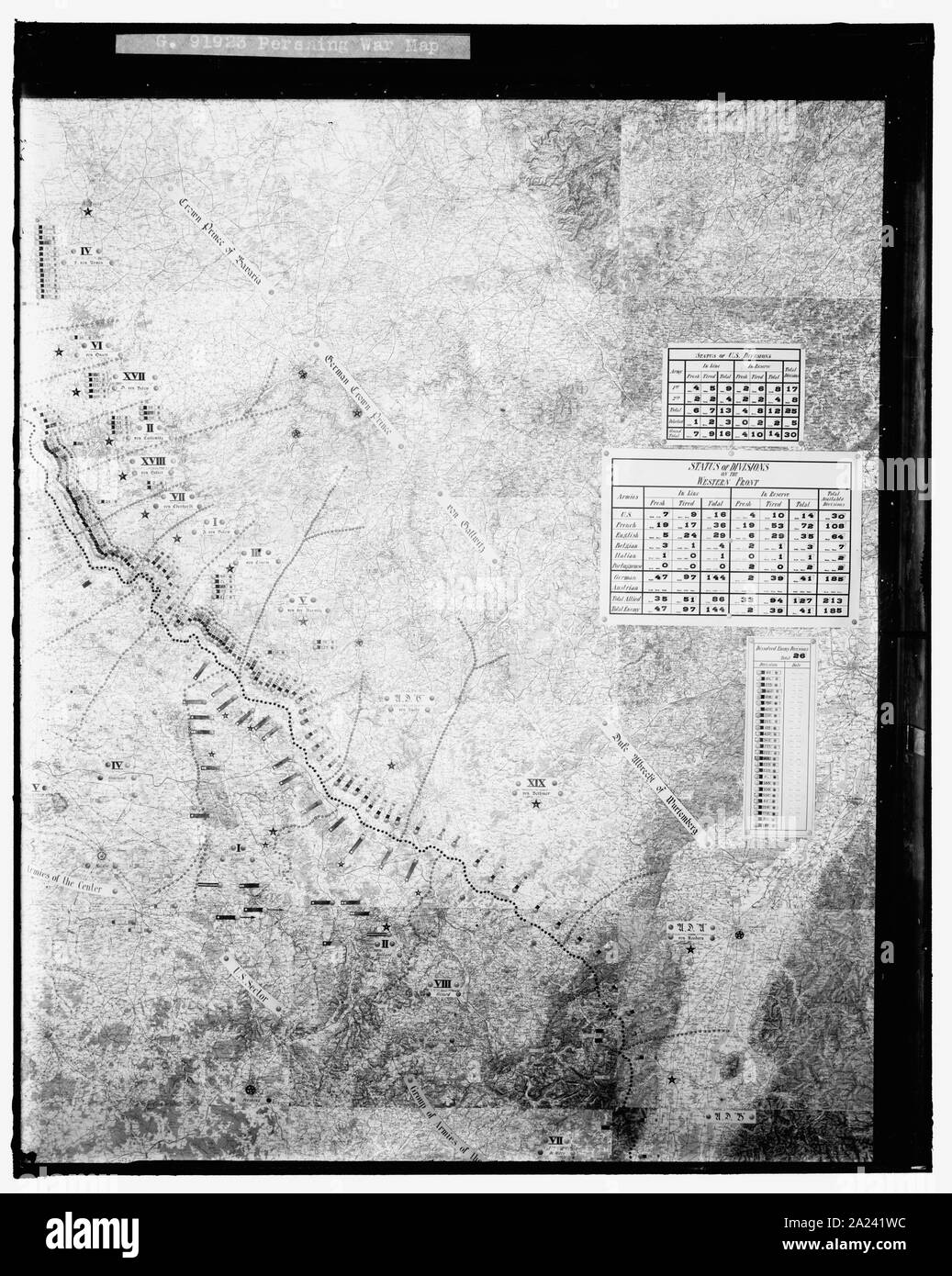 PERSHING WAR MAP Stock Photo - Alamy