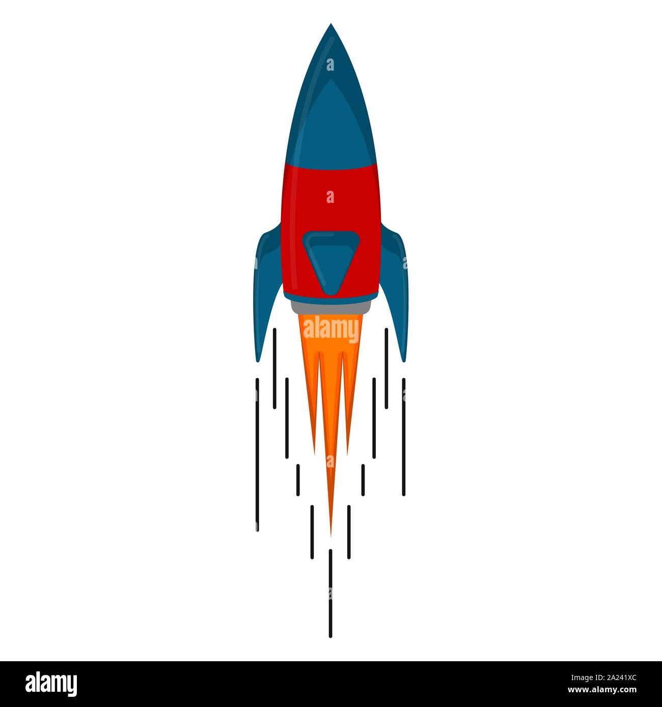 Rocket taking off image on a white background - Vector Stock Vector ...