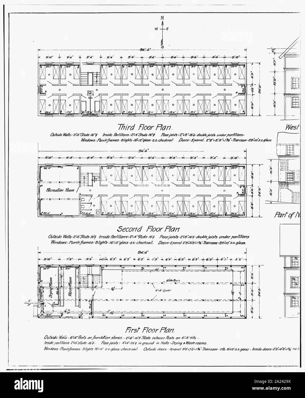 Bunkhouse or bunkbarn Black and White Stock Photos & Images - Alamy