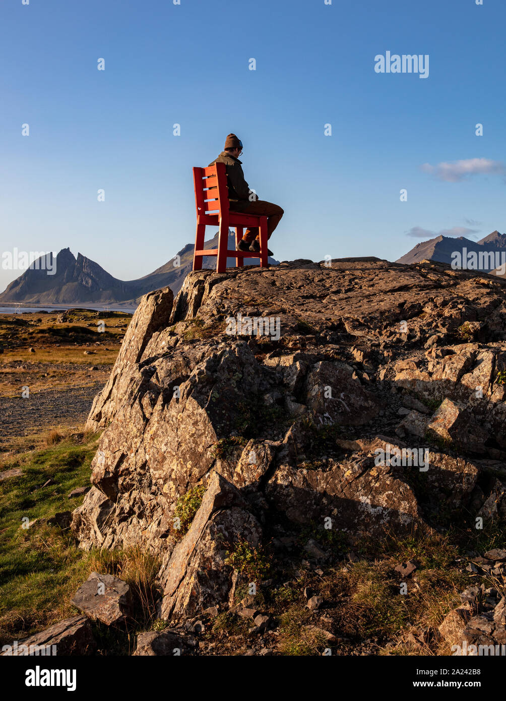 Iceland tourist chair hi-res stock photography and images - Alamy