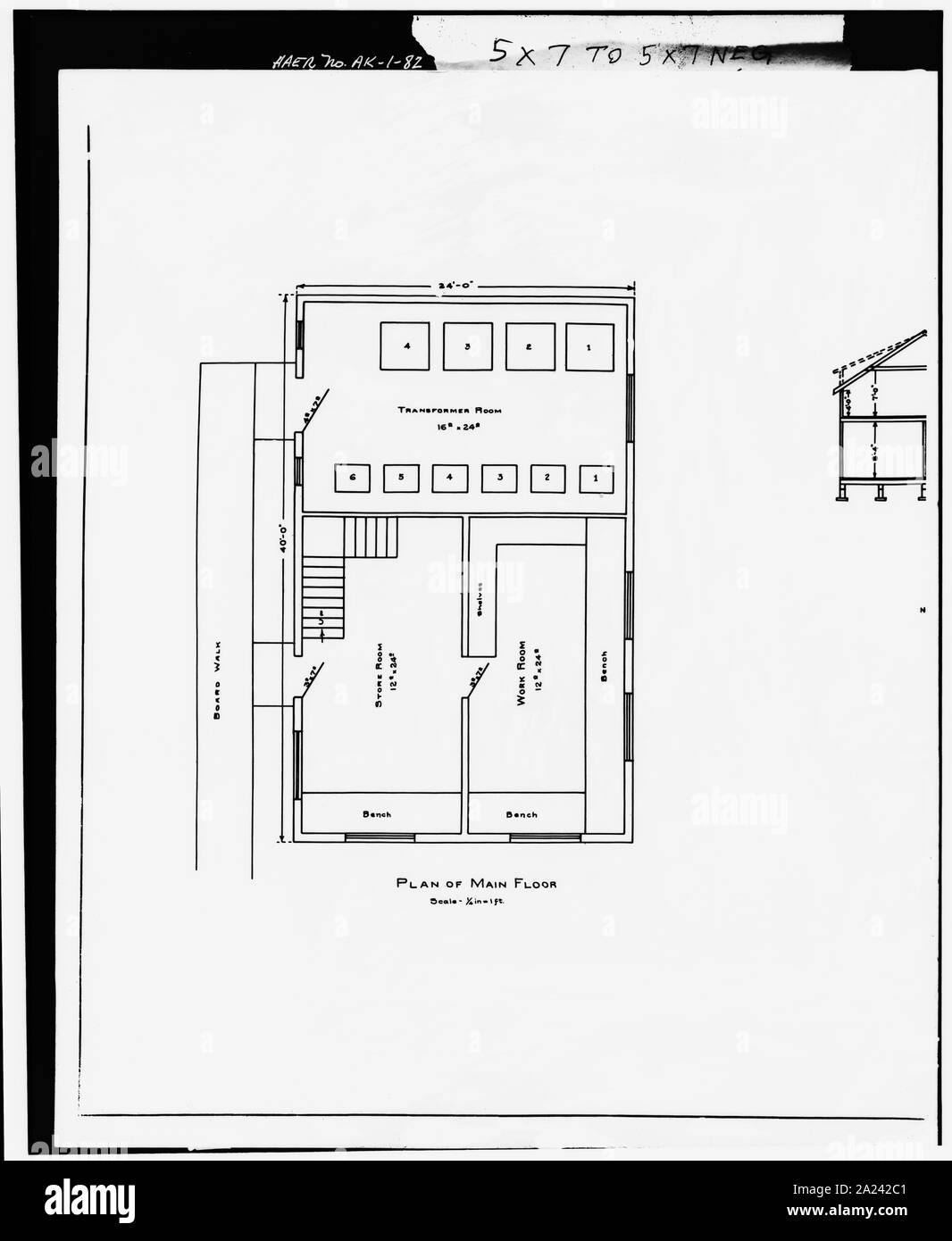 PHOTOCOPY OF DRAWING, SURFACE BUILDINGS, GENERAL, TRANSFORMER HOUSE ...