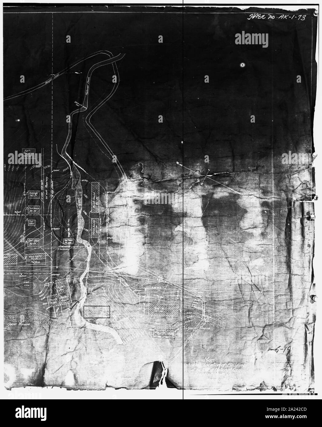 PHOTOCOPY OF MAP SHOWING LOCATION OF BUILDINGS AT NATIONAL CREEK ...