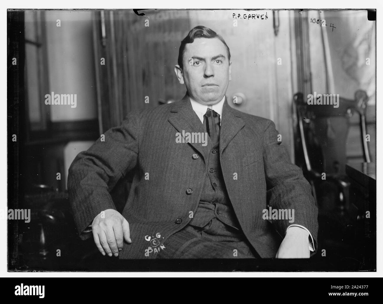 P.P. Garven, seated Stock Photo - Alamy