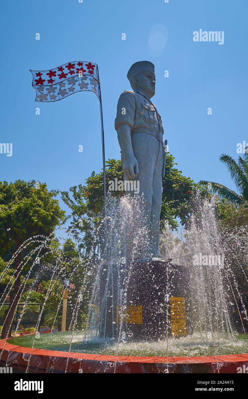 A big sculpture of the first Governor of East Java, Ario Suryo. In ...