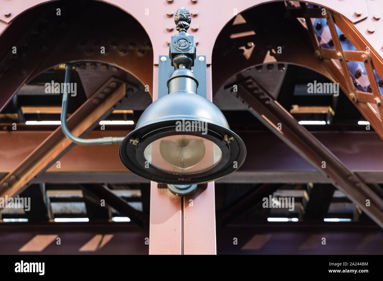 lighting on bridge in chicago Stock Photo - Alamy