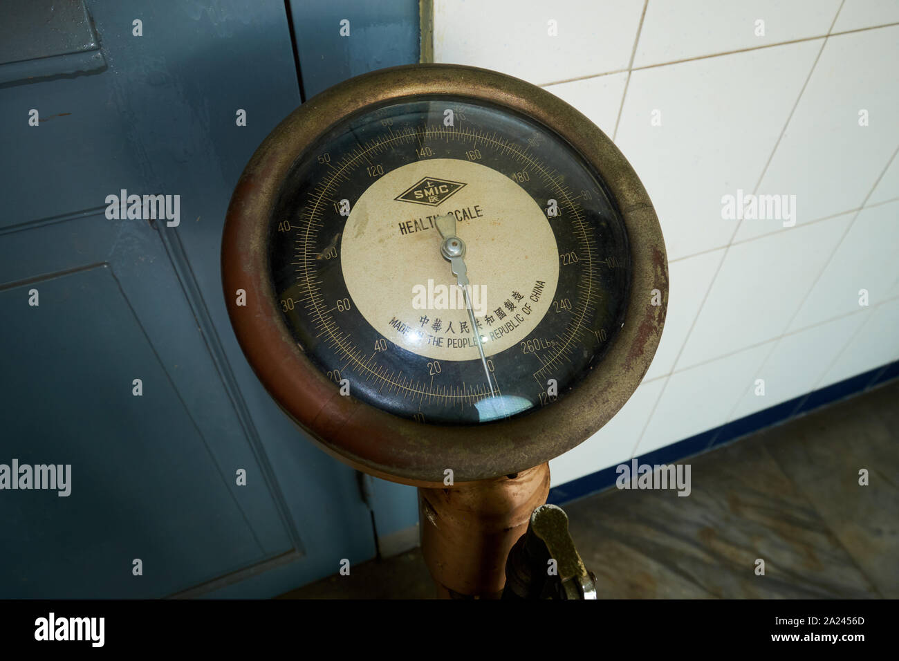 The face of an old chinese scale in Surabaya, Indonesia Stock Photo - Alamy